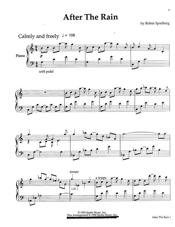 After the Rain ~ Robin Spielberg ~ Piano Music Store